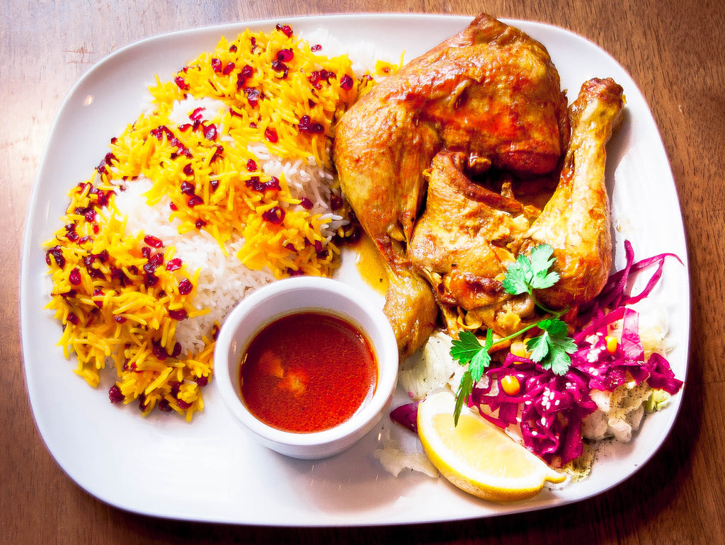 Barberry Rice With Saffron Chicken (Zereshk Polo)
