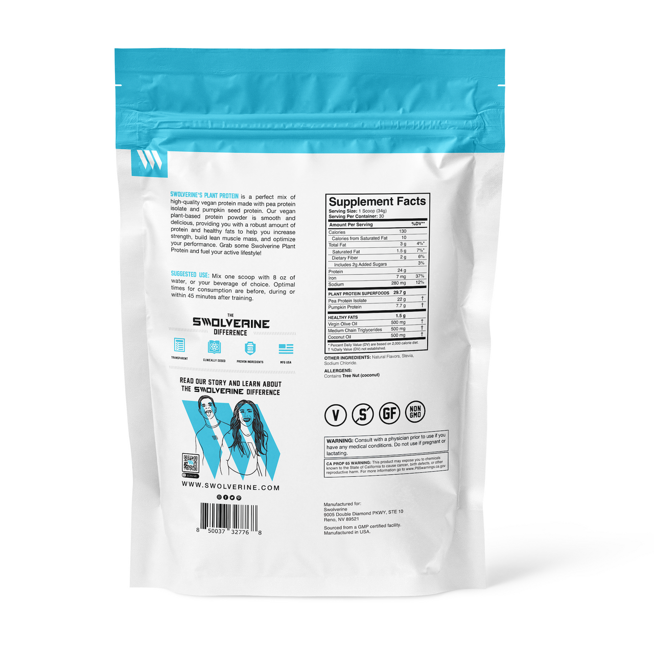 Swolverine Plant Protein | Vegan Plant-Based Protein Powder