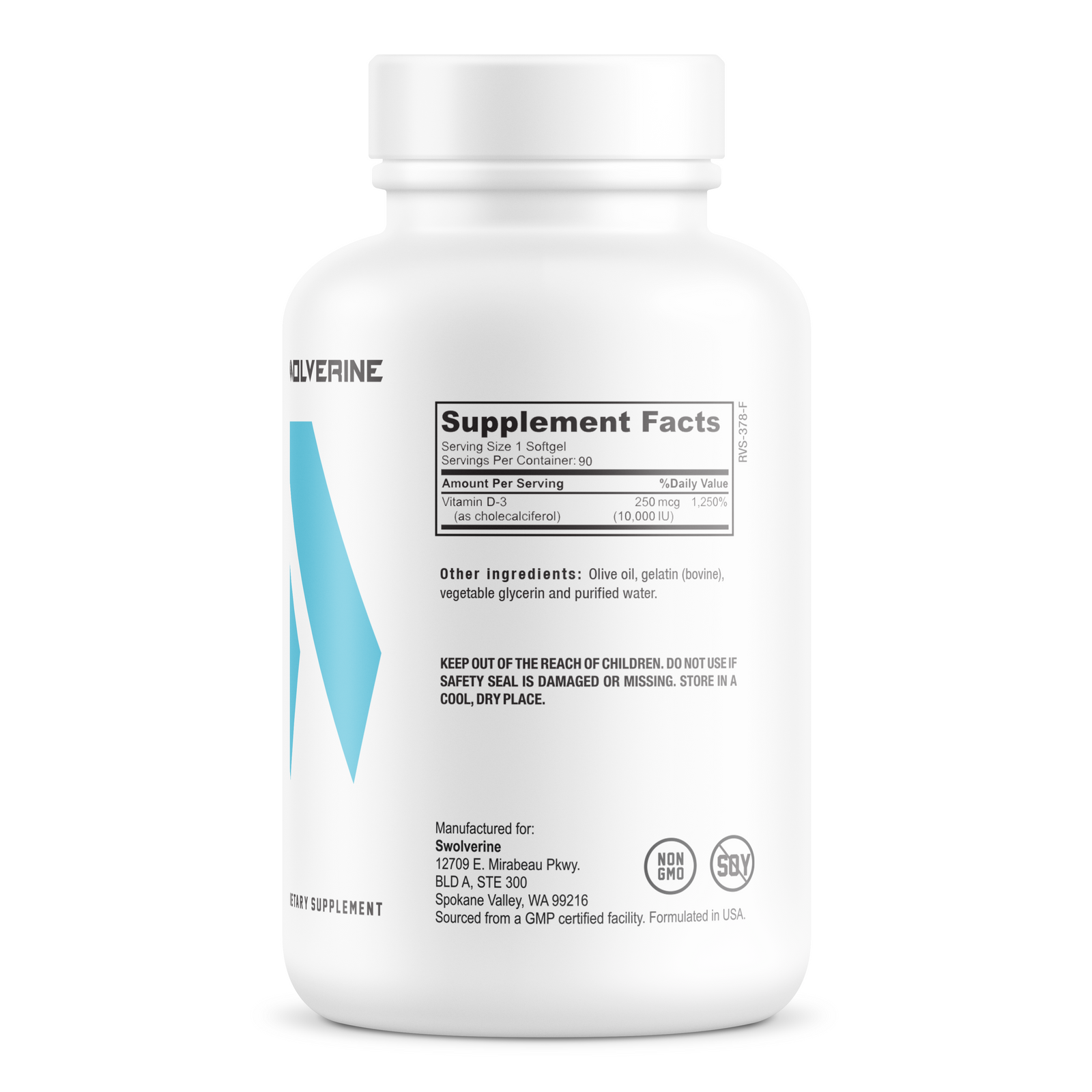 Vitamin D3 Soft Gel Capsules with Olive Oil | Swolverine